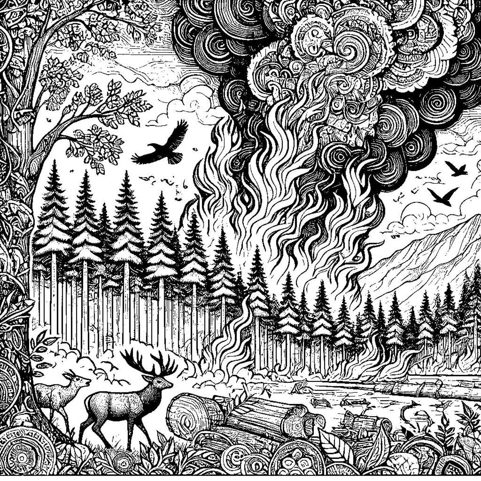 Natural Disasters Coloring Book | Instant Digital Download | Printable ...