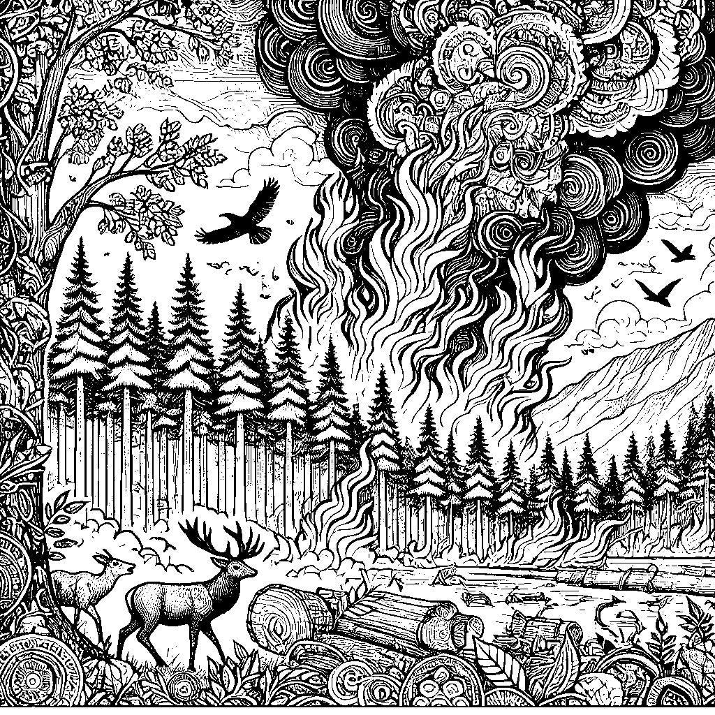 Natural Disasters Coloring Book | Instant Digital Download | Printable ...