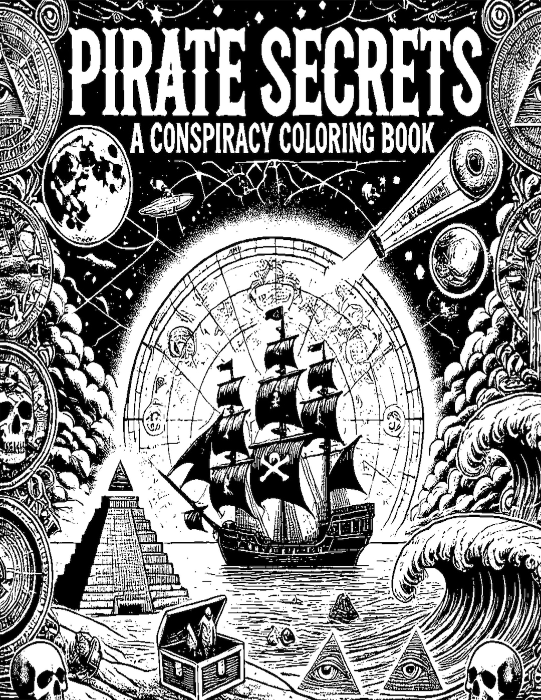 Pirate Conspiracy Theories Coloring Book | Instant Digital Download ...