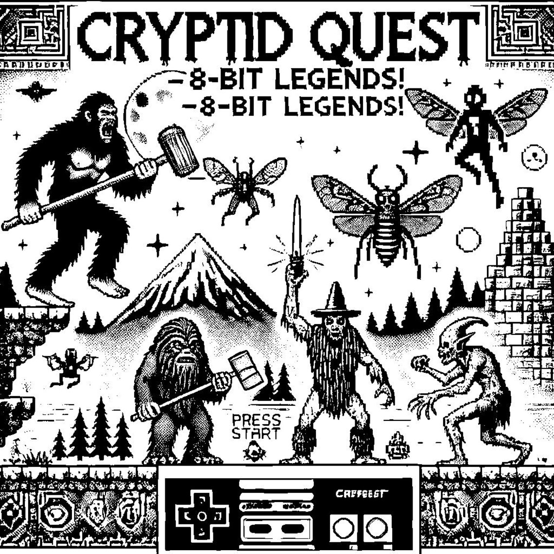 NES Cryptids Coloring Book | Instant Digital Download | Printable Pdfs ...