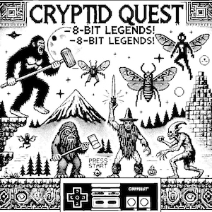 NES Cryptids Coloring Book | Instant Digital Download | Printable Pdfs ...