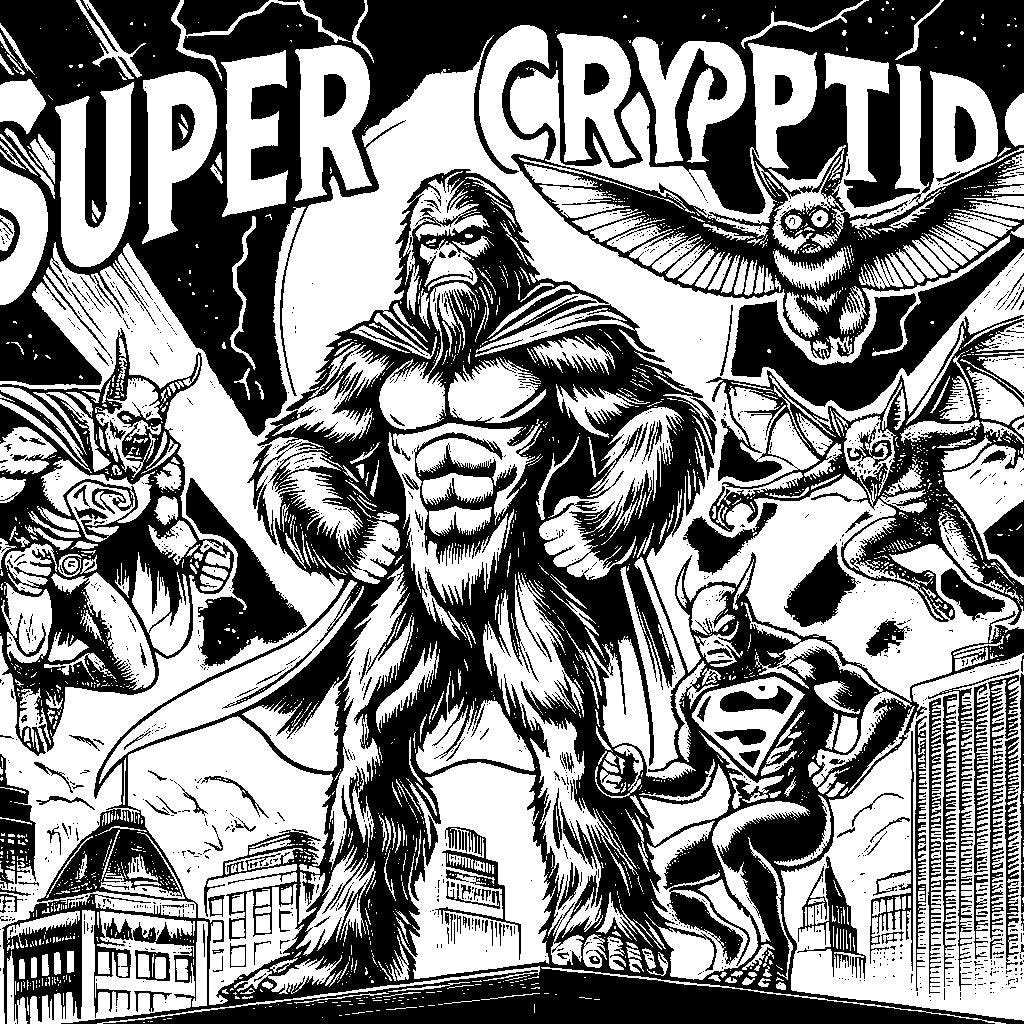Super Cryptids Coloring Book | Instant Digital Download | Printable ...