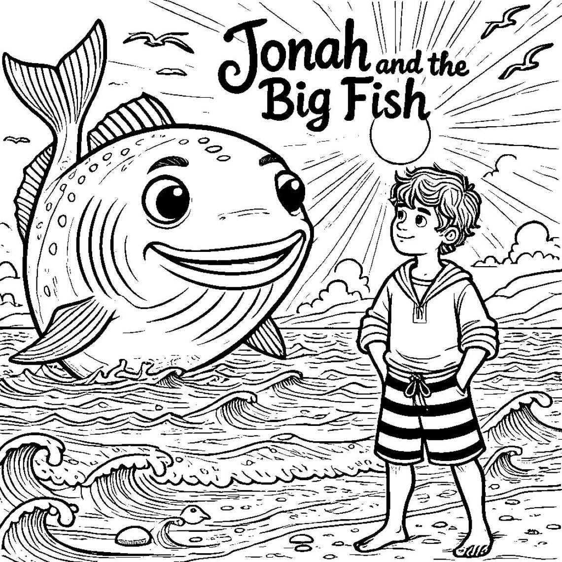 Jonah & the Big Fish Coloring Book | Instant Digital Download ...