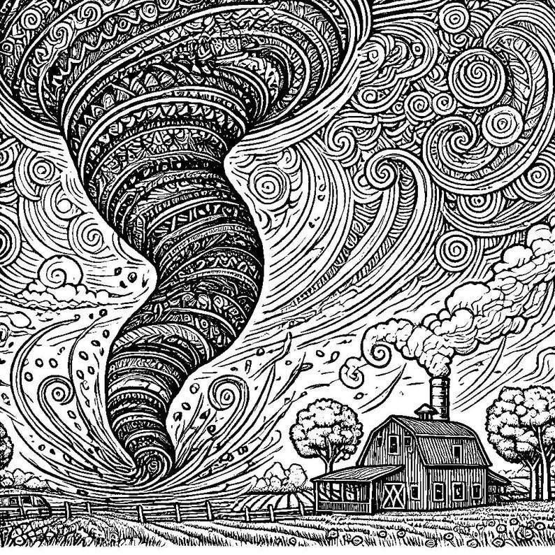 Natural Disasters Coloring Book | Instant Digital Download | Printable ...