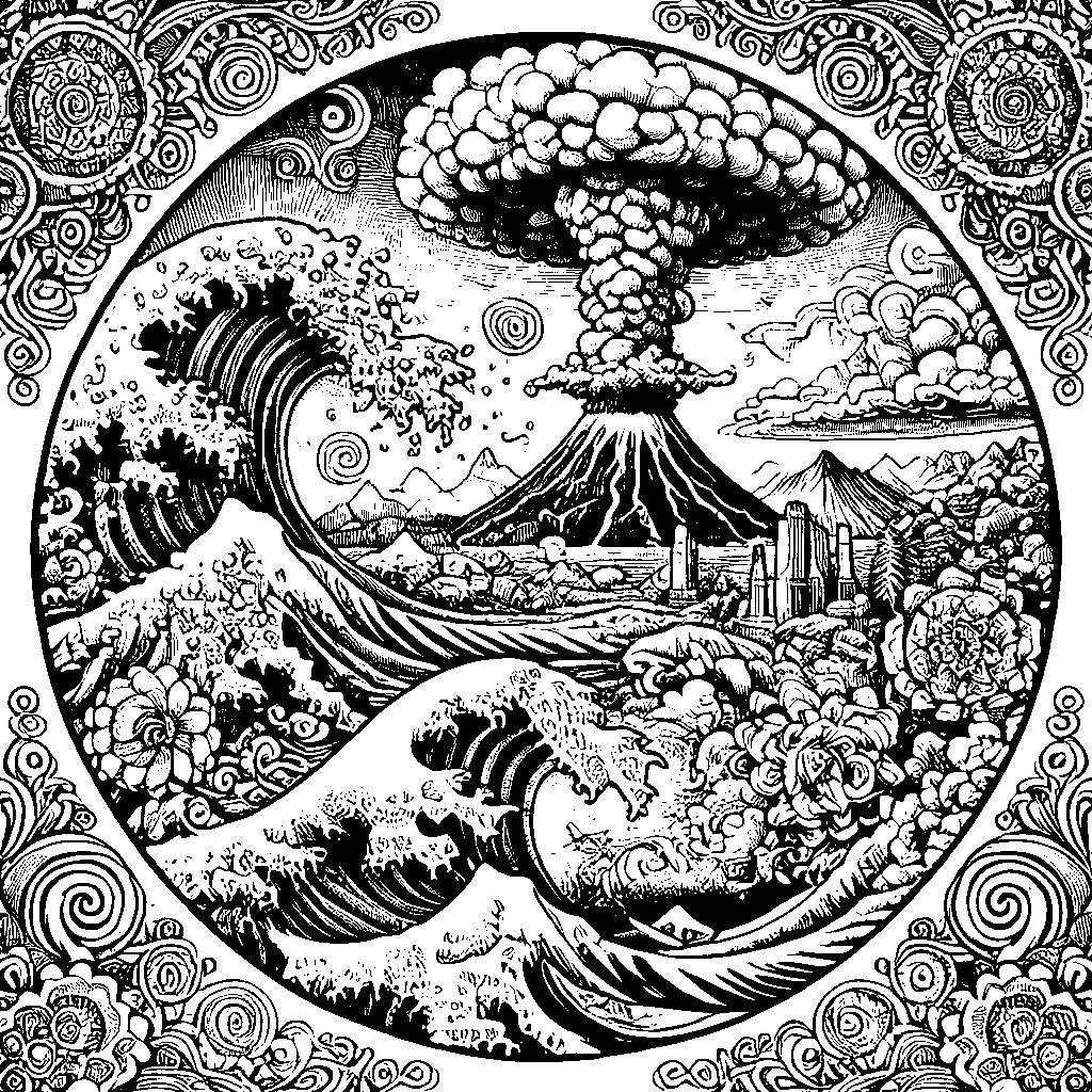 Natural Disasters Coloring Book | Instant Digital Download | Printable ...