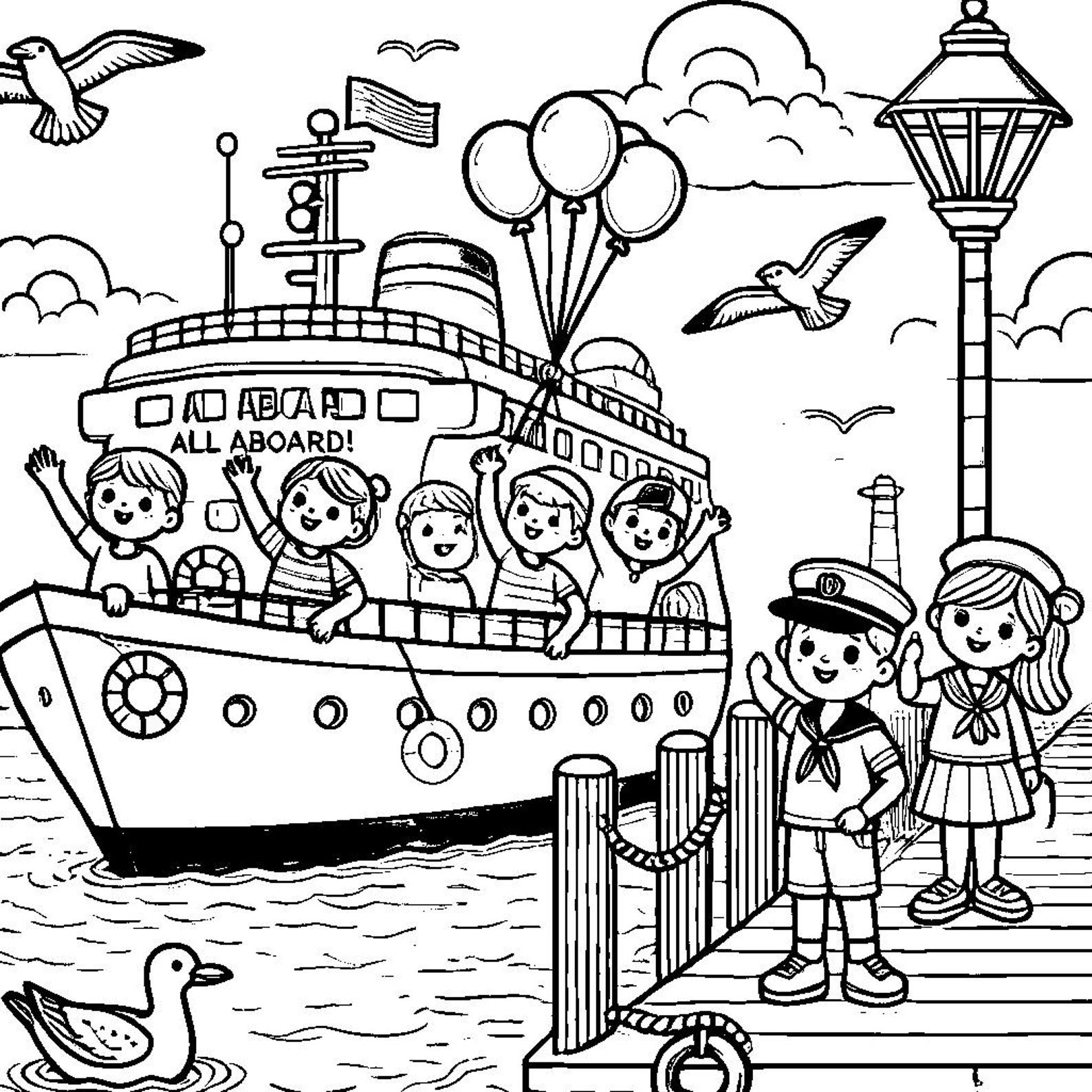 My First Cruise Coloring Book | Instant Digital Download | Printable ...