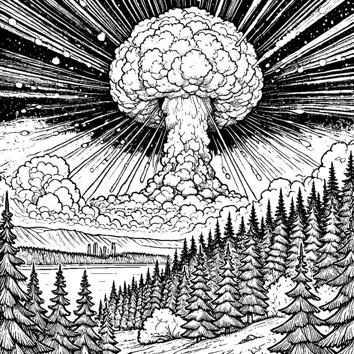 The Tunguska Event Coloring Book | Instant Digital Download | Printable ...