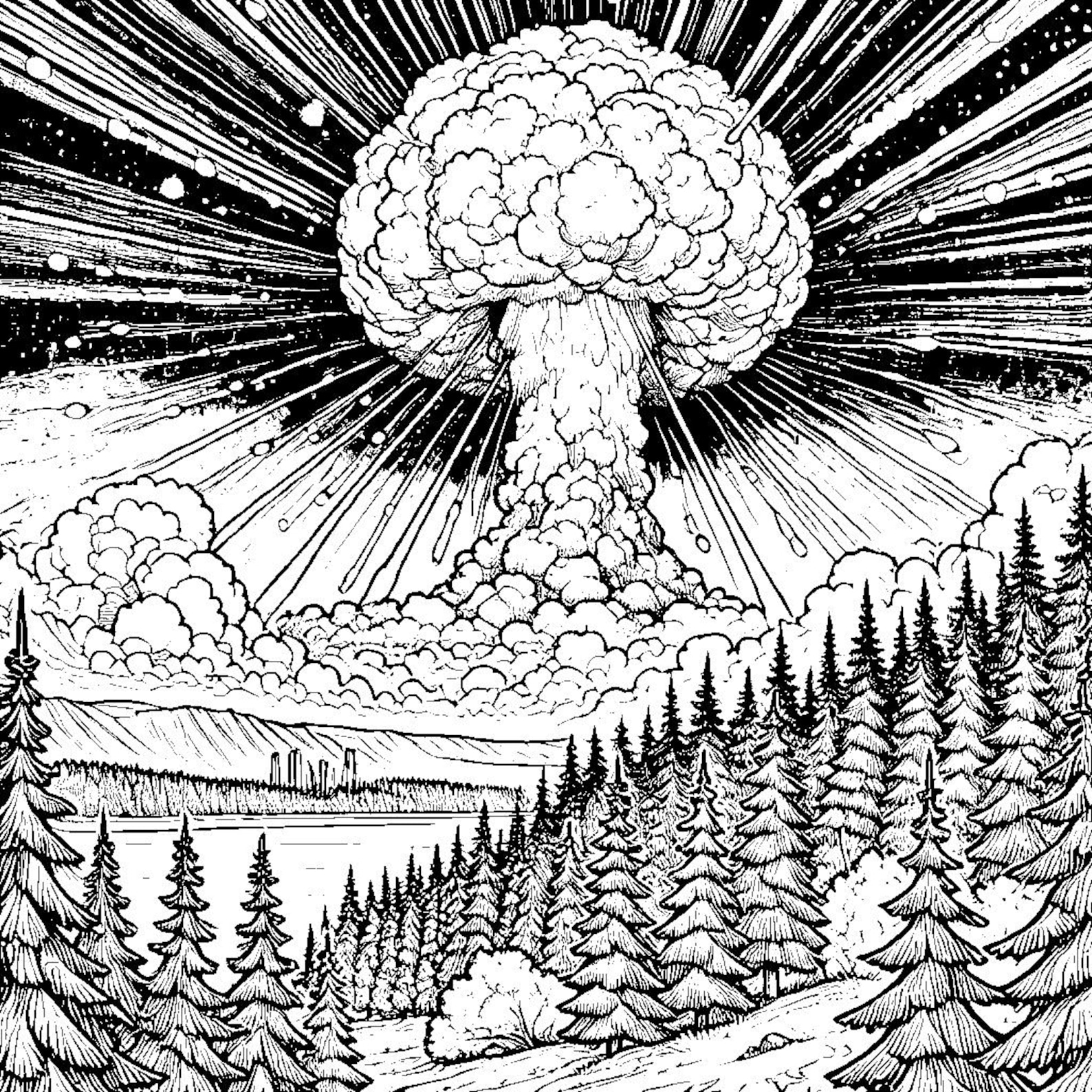 The Tunguska Event Coloring Book | Instant Digital Download | Printable ...