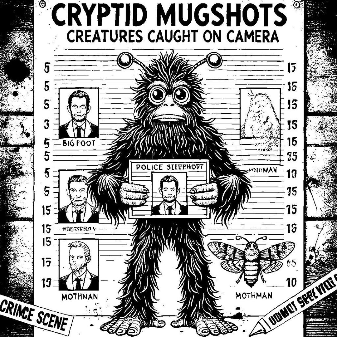 Cryptid Mugshots Coloring Book | Instant Digital Download | Printable ...