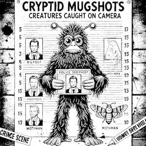 Cryptid Mugshots Coloring Book | Instant Digital Download | Printable ...