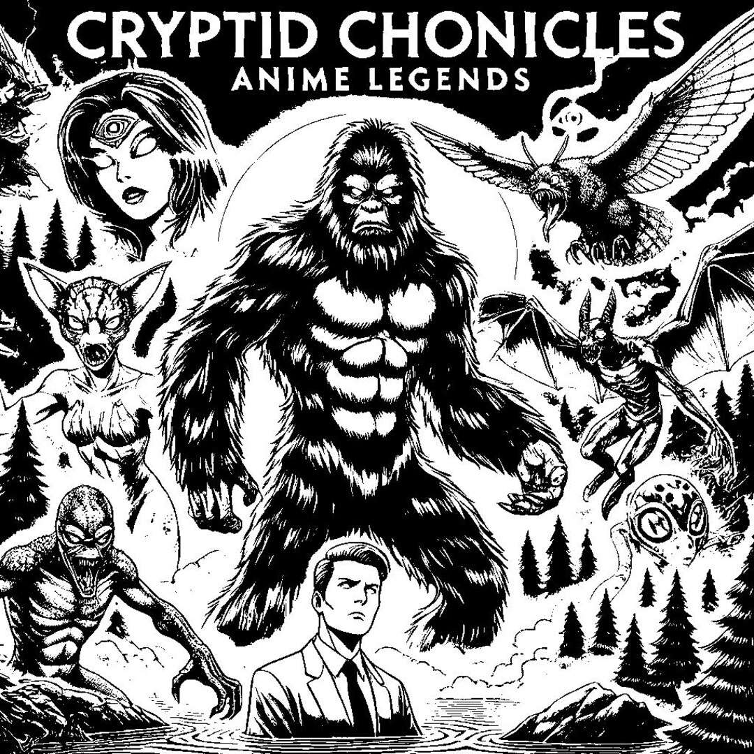 Cryptid Anime Coloring Book | Instant Digital Download | Printable Pdfs ...
