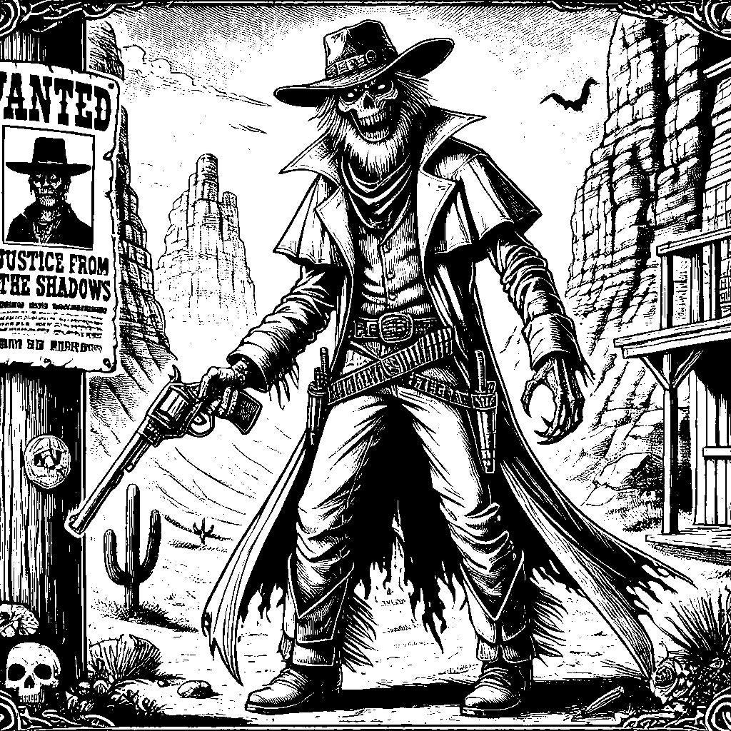 Cryptid Cowboys Coloring Book | Instant Digital Download | Printable ...