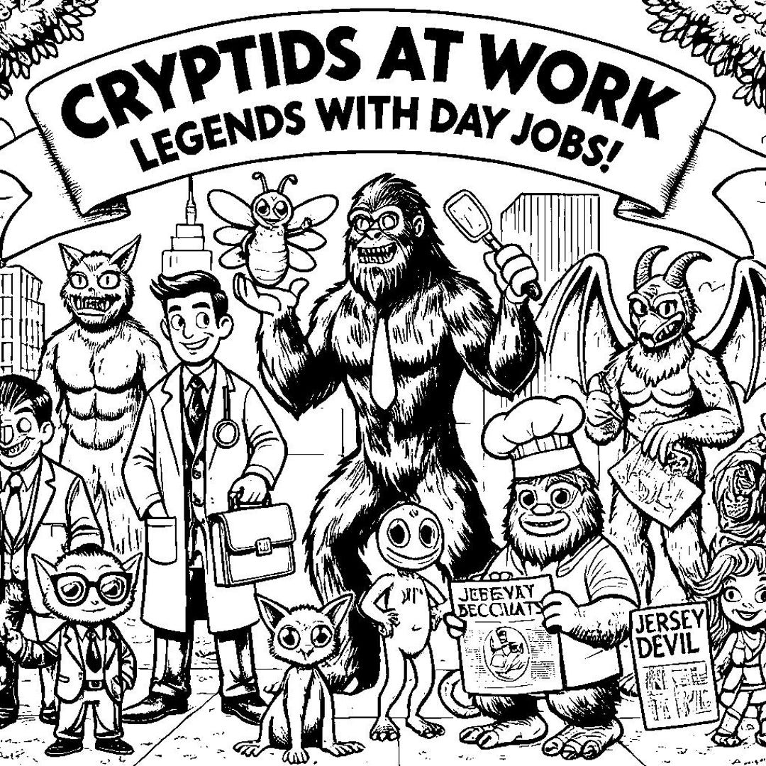 Cryptid Professionals Coloring Book | Instant Digital Download ...