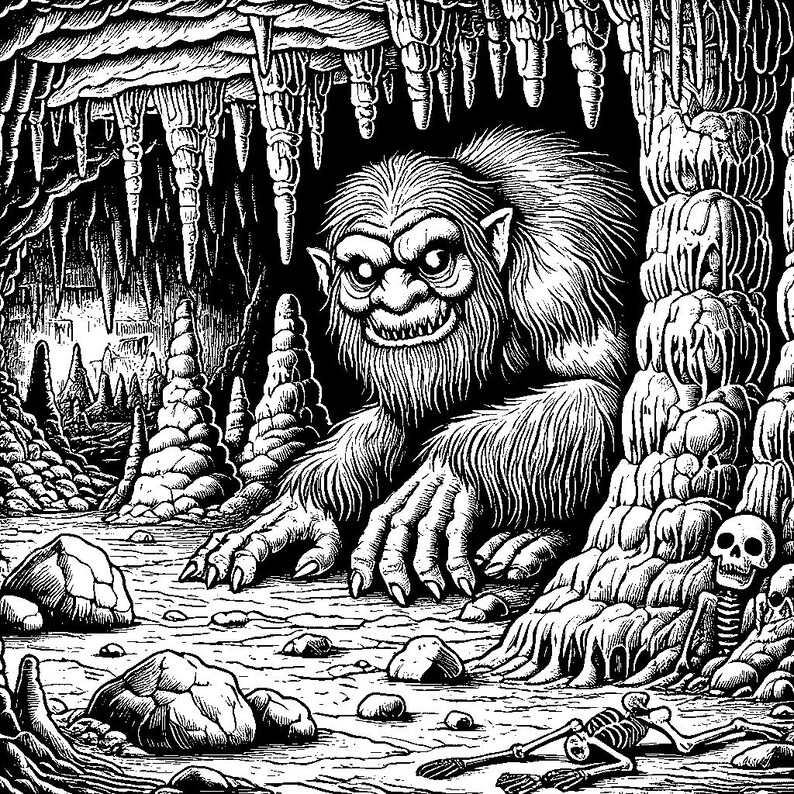 Mammoth Cave Cryptids Coloring Book | Instant Digital Download ...