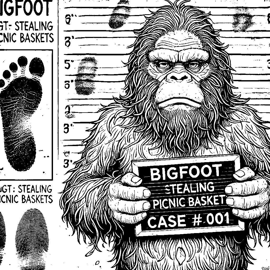Cryptid Mugshots Coloring Book | Instant Digital Download | Printable ...