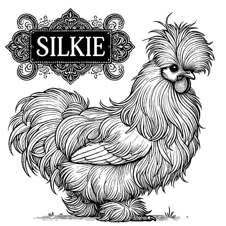 Chicken Breeds Coloring Book | Instant Digital Download | Printable ...