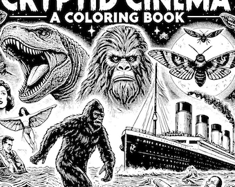 Cryptid Creatures Coloring Book | Instant Digital Download | Printable ...