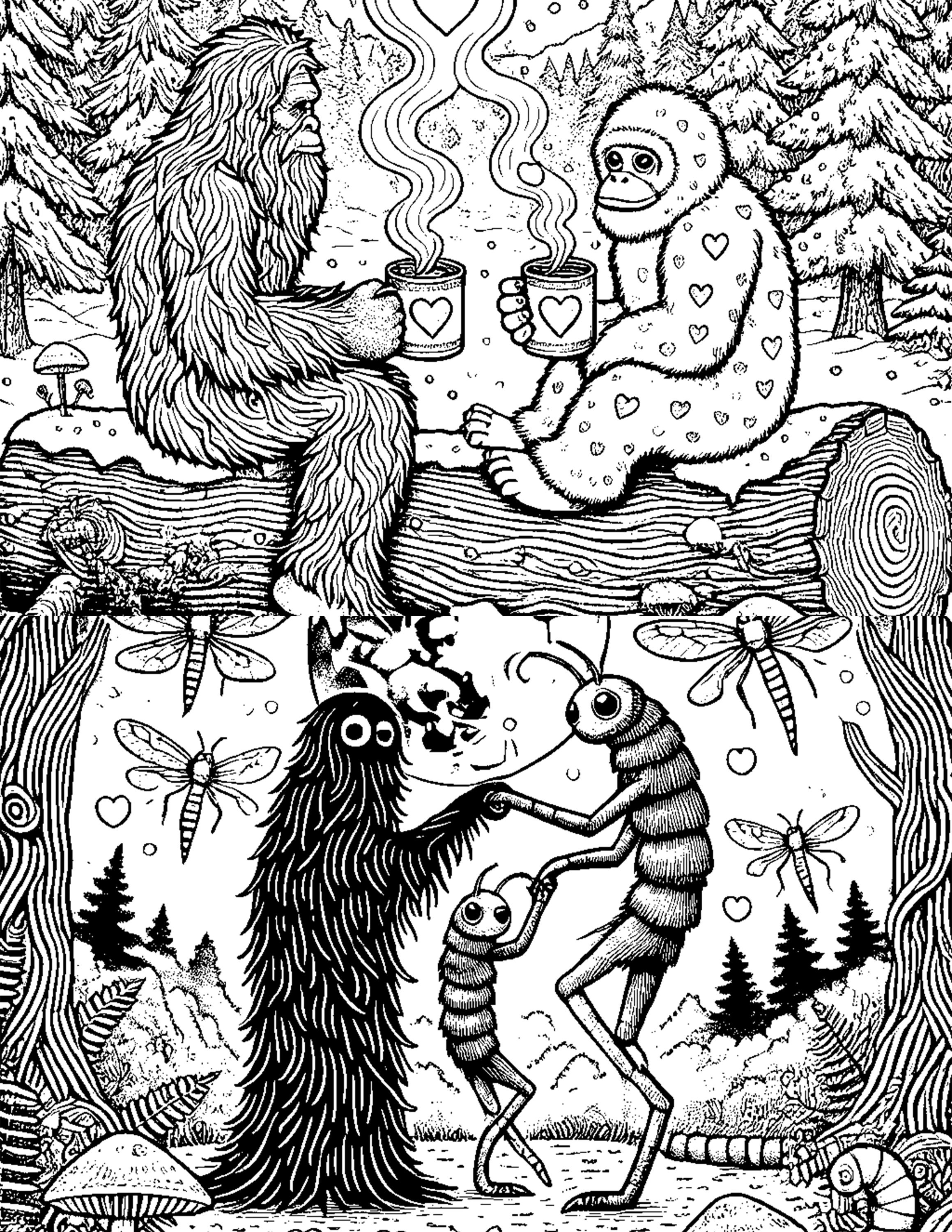 My Cryptid Valentine Coloring Book | Instant Digital Download ...