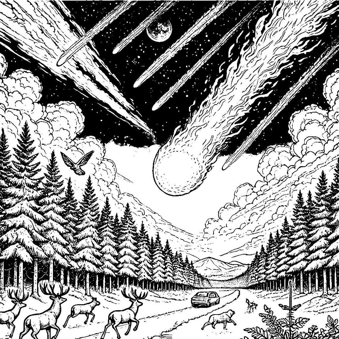 The Tunguska Event Coloring Book | Instant Digital Download | Printable ...