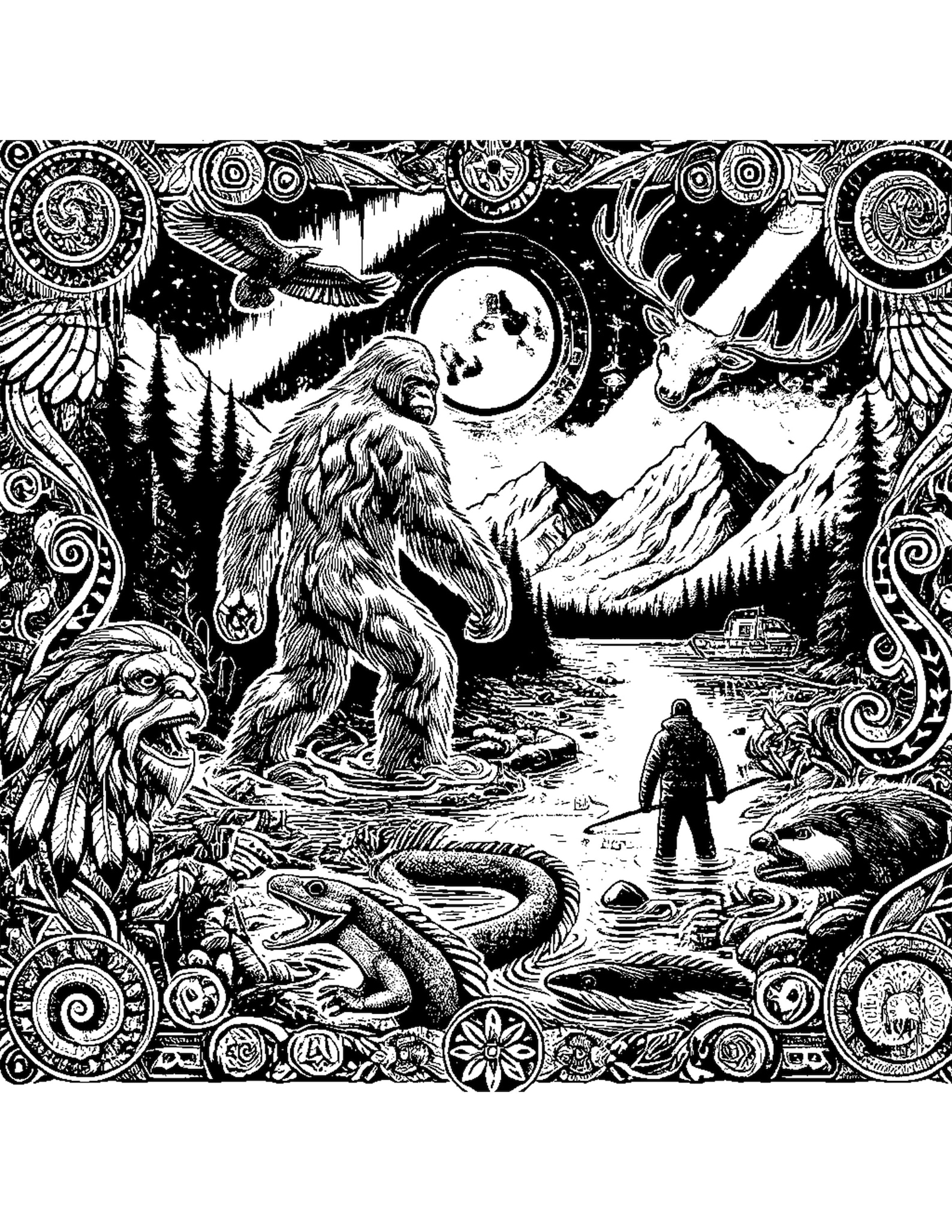 Alaska Cryptids Coloring Book | Instant Digital Download | Printable ...