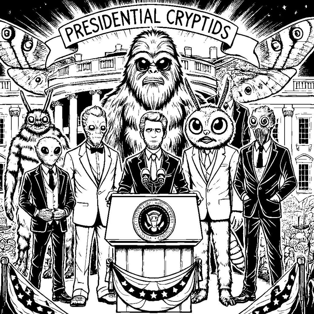 Presidential Cryptids Coloring Book | Instant Digital Download ...