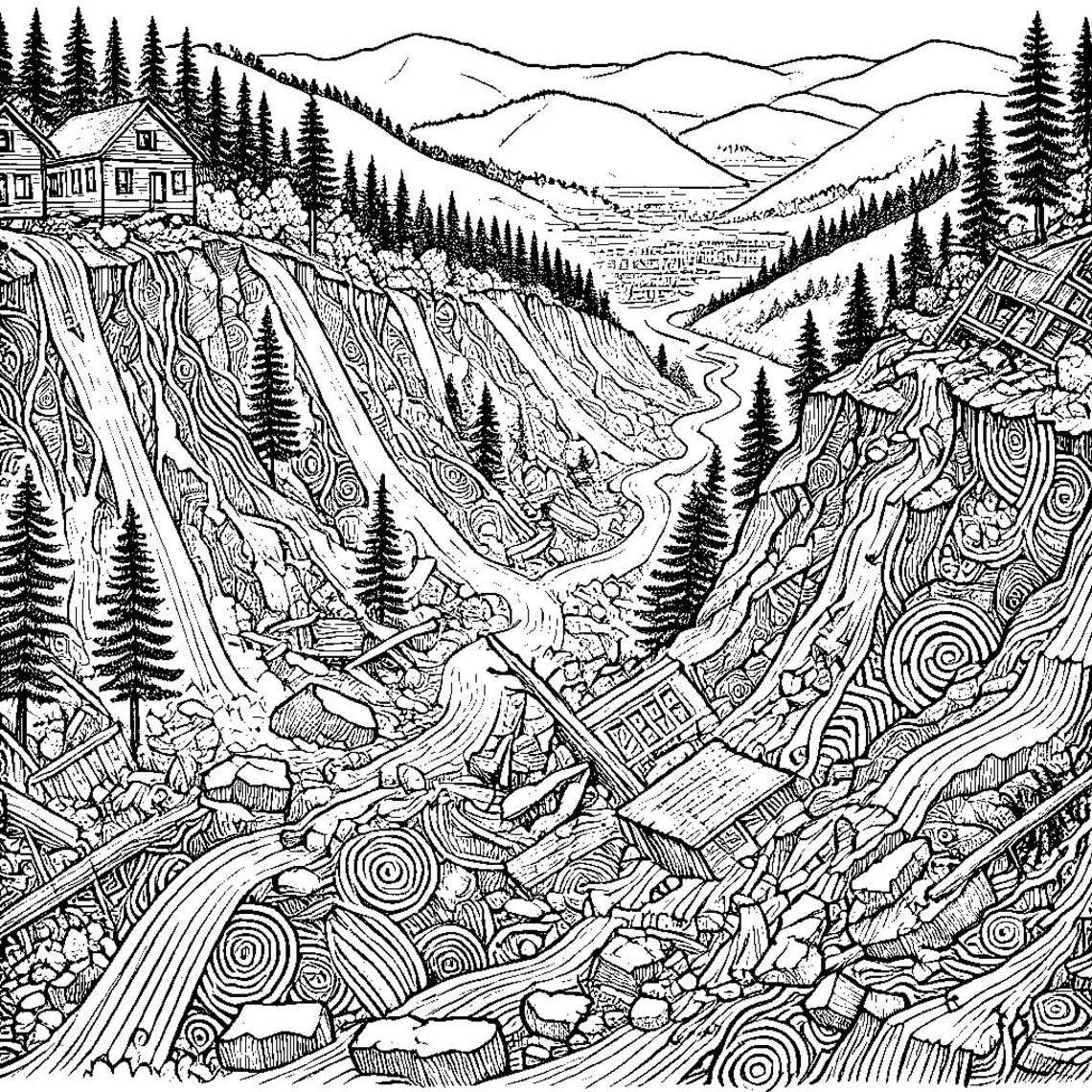 Natural Disasters Coloring Book | Instant Digital Download | Printable ...