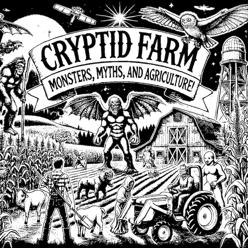 Cryptid Farm Coloring Book | Instant Digital Download | Printable Pdfs ...