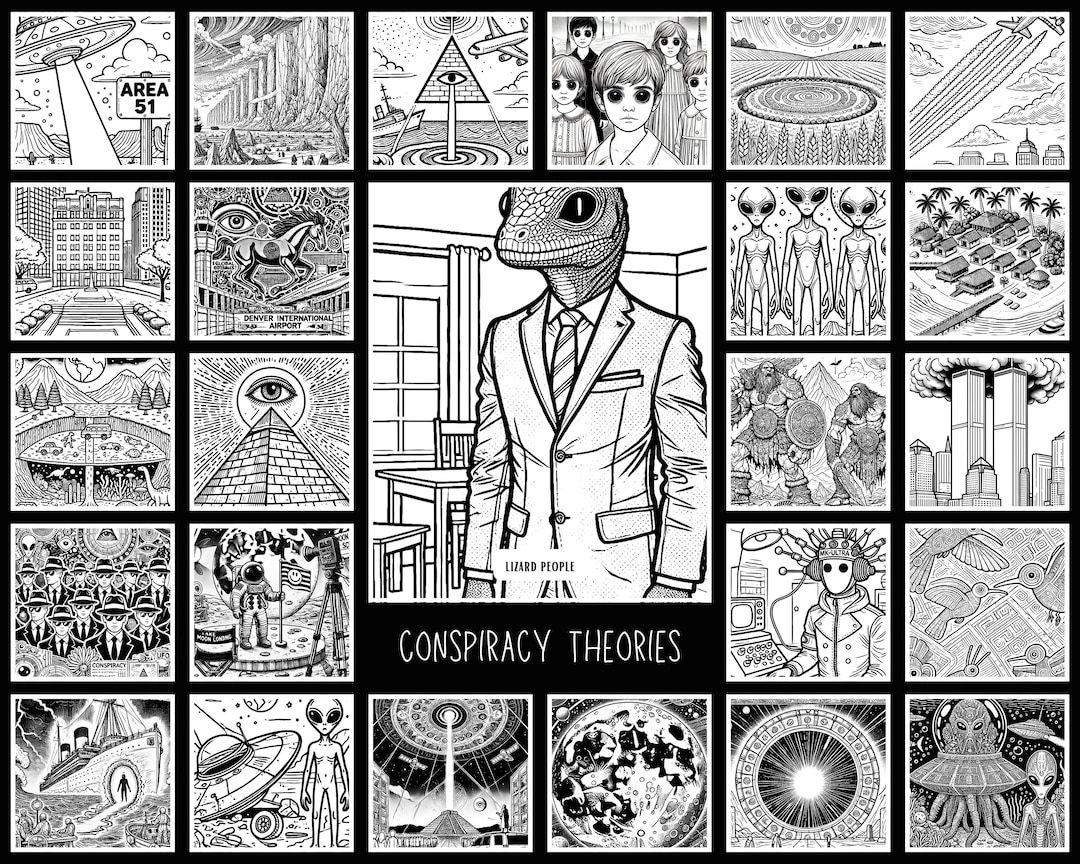 Conspiracy Theories Coloring Book Volume 1 | Instant Digital Download ...