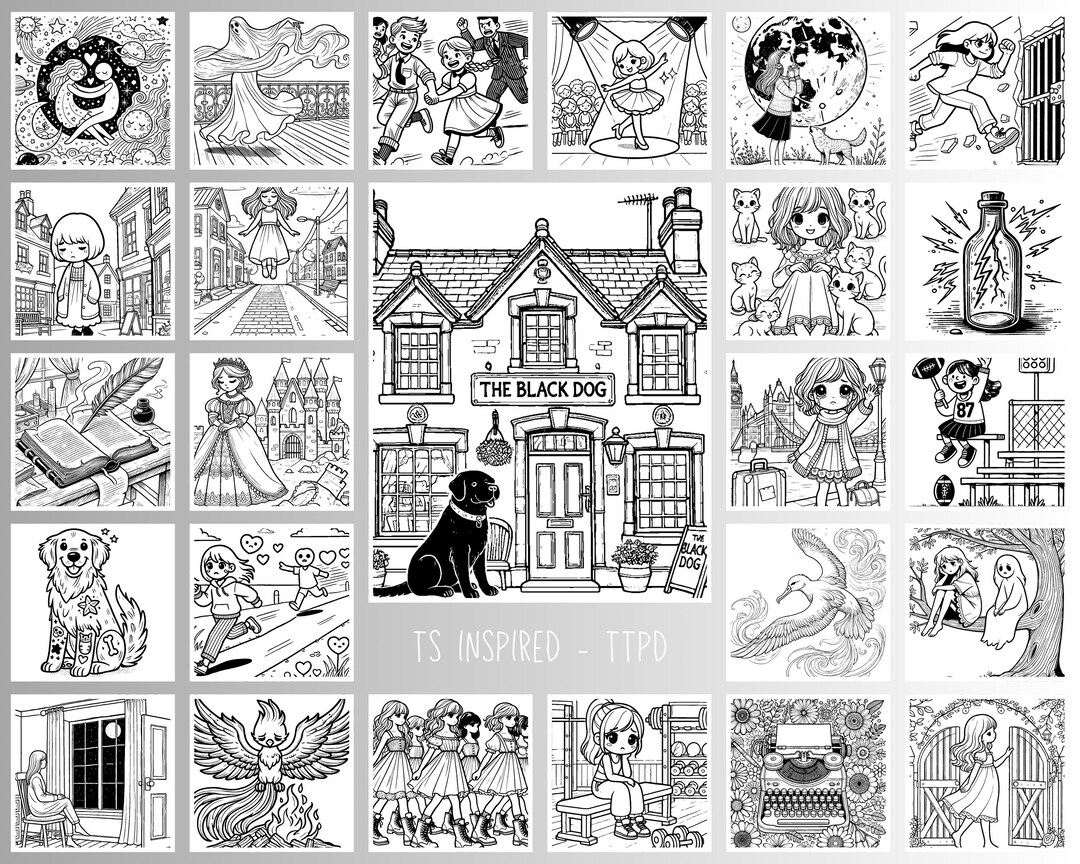 TS 'TTPD' Inspired Coloring Book | Digital Download | Fun & Relaxing ...