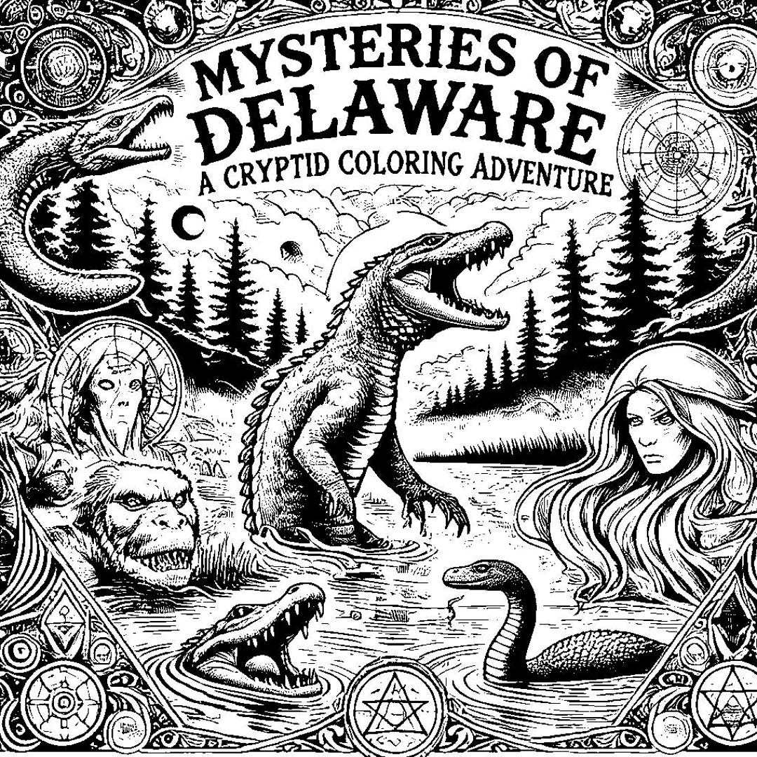 Delaware Cryptids Coloring Book | Instant Digital Download | Printable ...