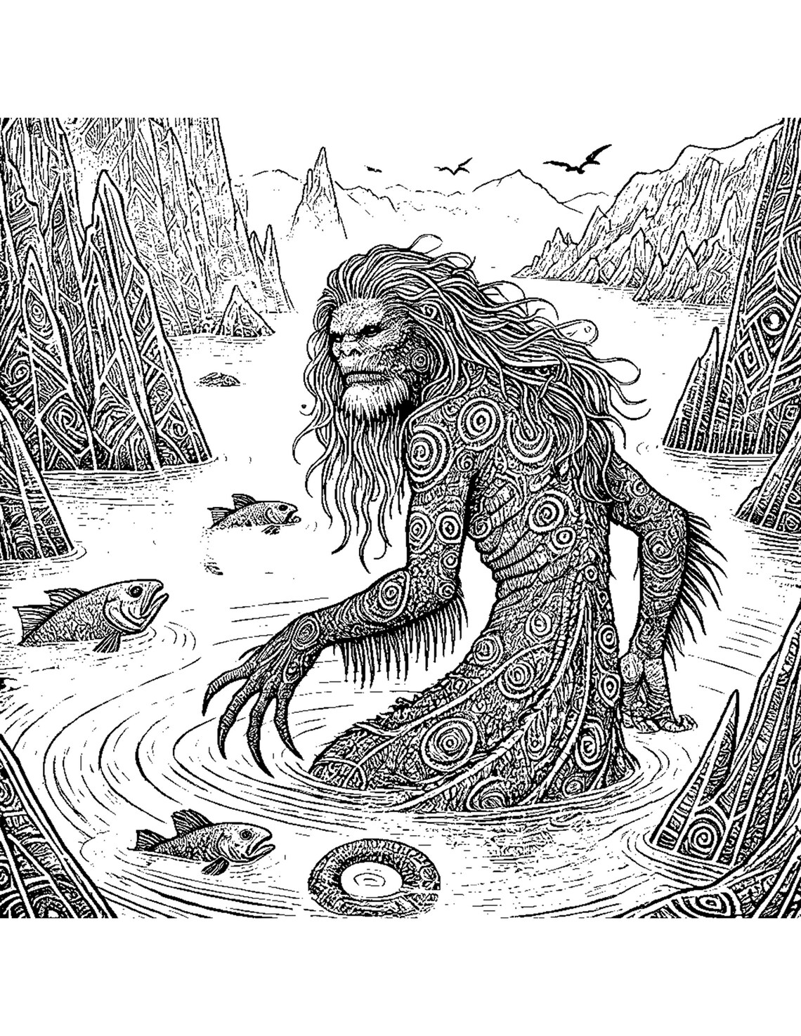 Alaska Cryptids Coloring Book | Instant Digital Download | Printable ...