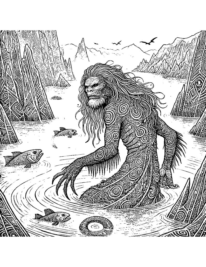 Alaska Cryptids Coloring Book | Instant Digital Download | Printable ...