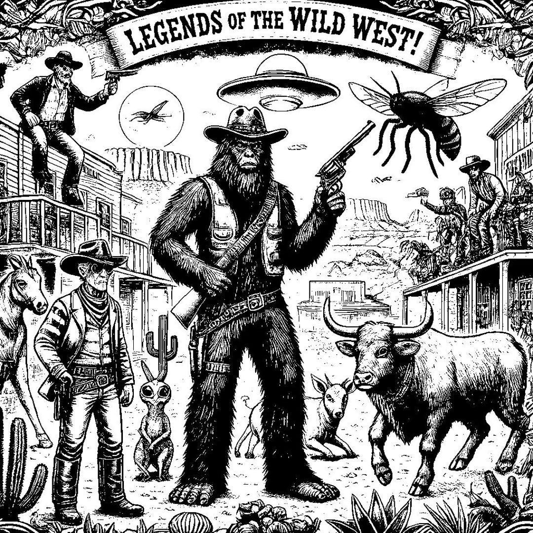 Cryptid Cowboys Coloring Book | Instant Digital Download | Printable ...