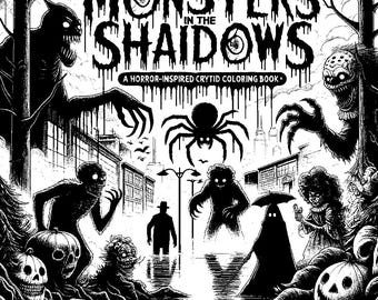 Cryptid Creatures Coloring Book | Instant Digital Download | Printable ...