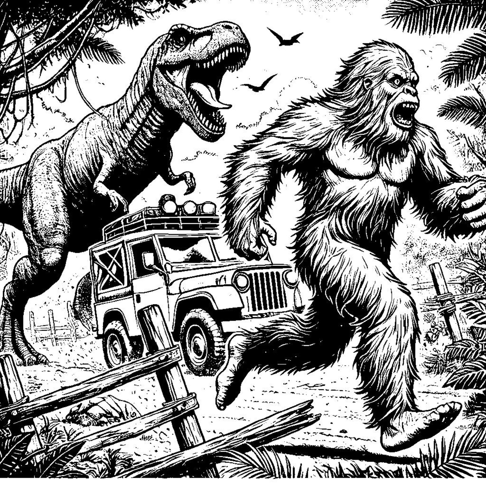 Cryptid Cinema Coloring Book | Instant Digital Download | Printable ...