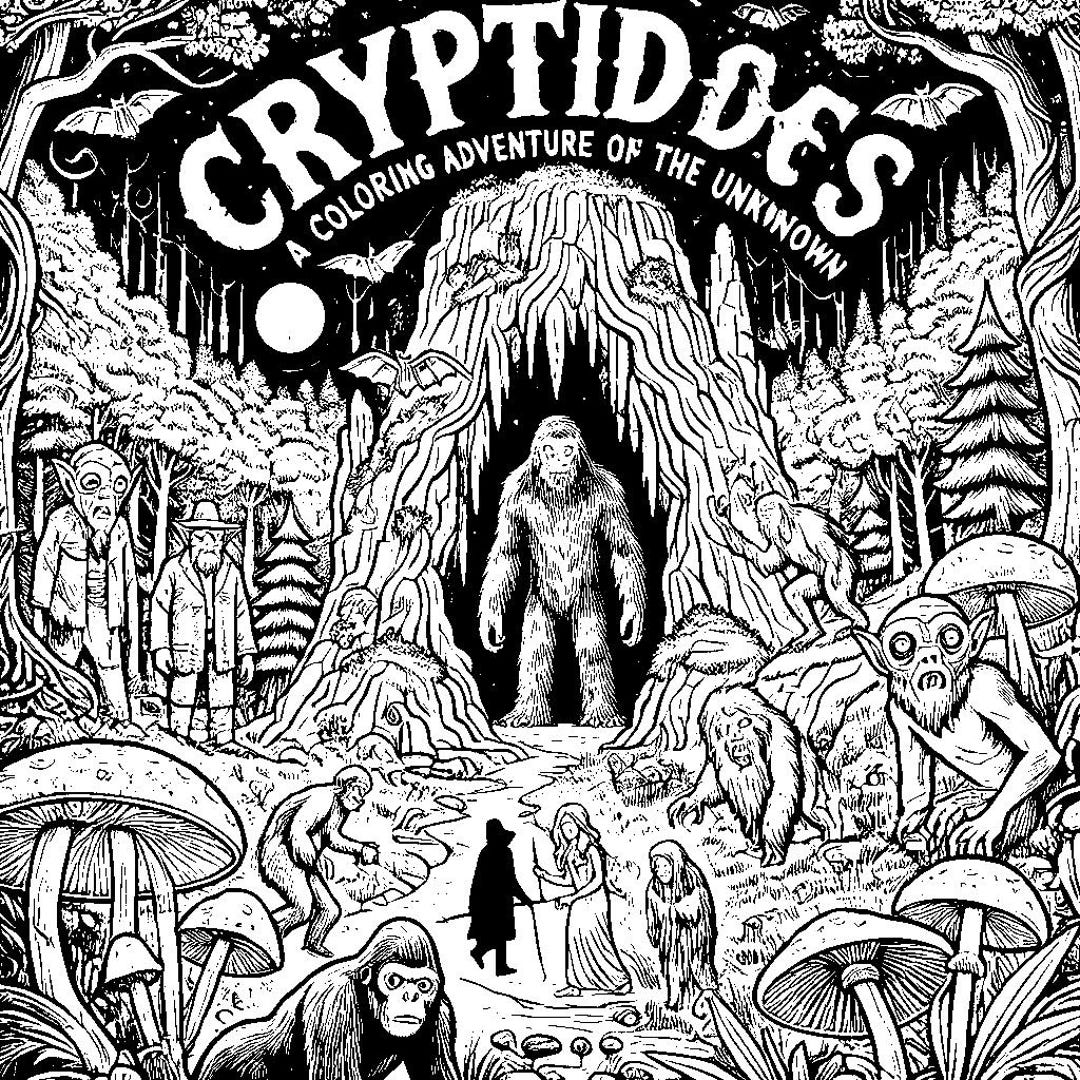 Mammoth Cave Cryptids Coloring Book | Instant Digital Download ...