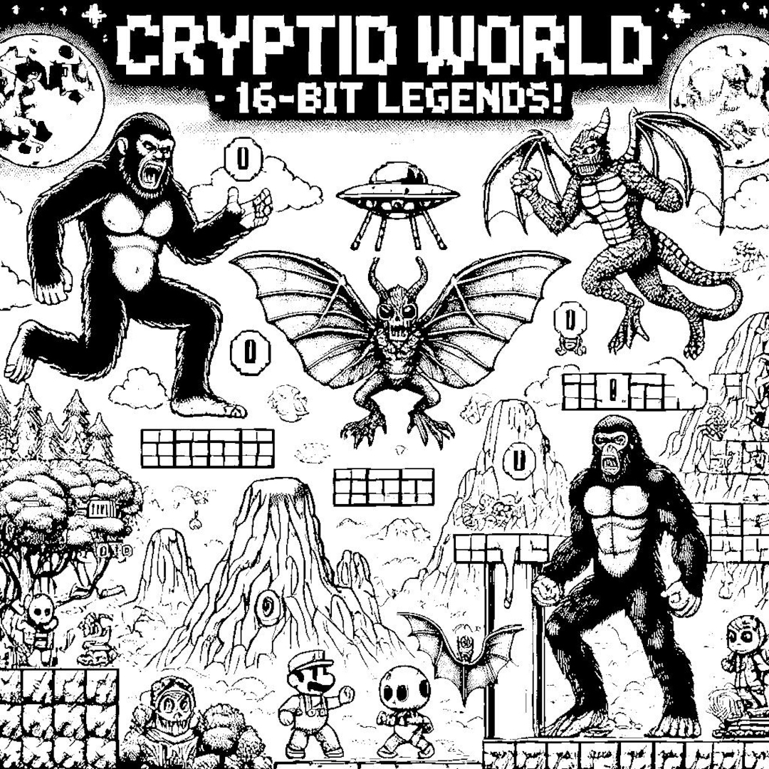 SNES Cryptids Coloring Book | Instant Digital Download | Printable Pdfs ...