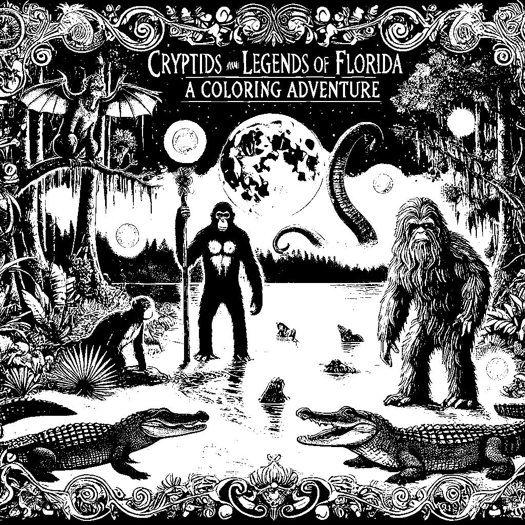 Florida Cryptids Coloring Book | Instant Digital Download | Printable ...
