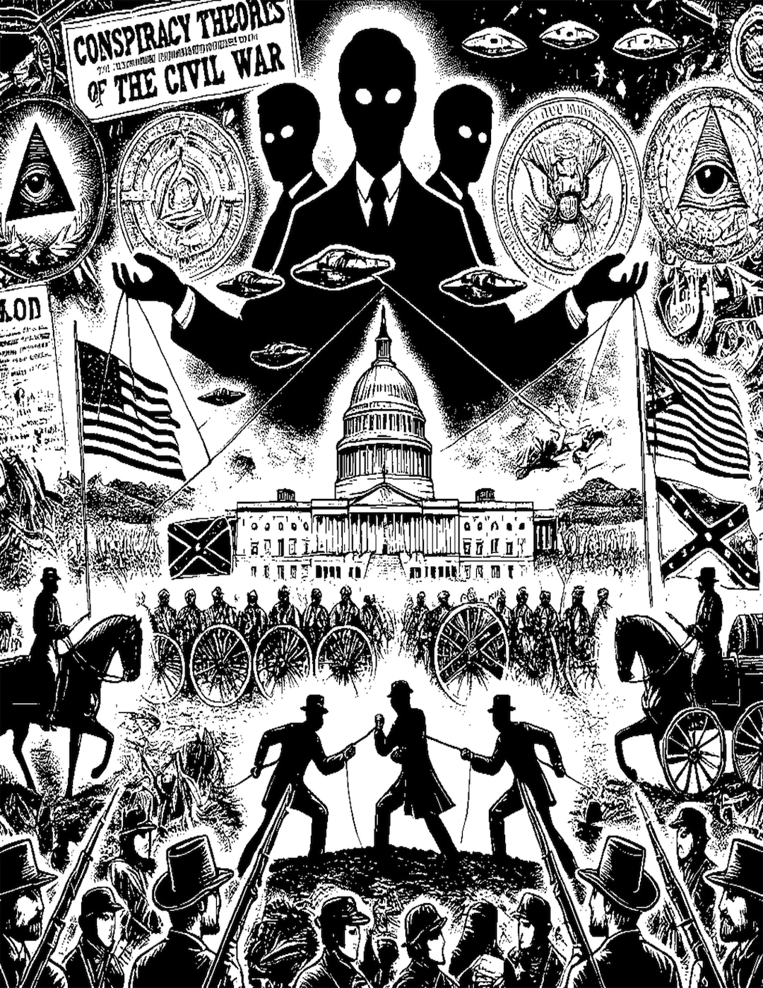 The Civil War Conspiracy Coloring Book Instant Digital Download ...