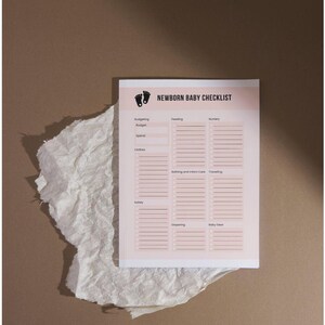 Printable New Born Baby Checklist Downloadable and Compatible With I0s ...