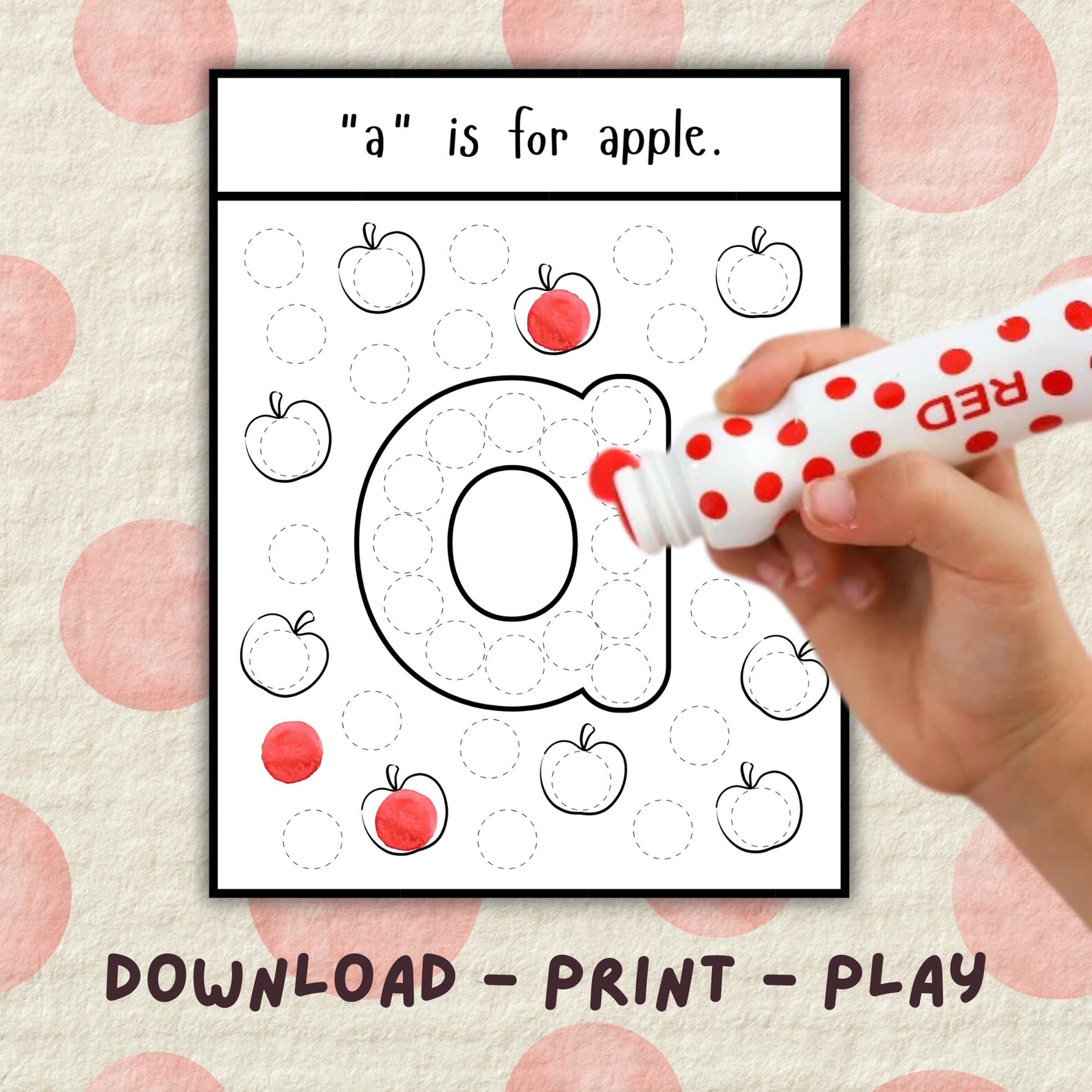 Vowels Worksheet - Dot Marker Printable & Coloring Pages for ...