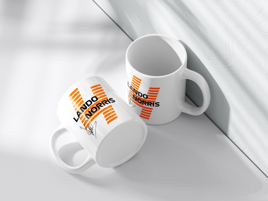 Lando Norris 4 Ceramic Coffee Mug, F1 Driver Lando Norris Number 4 ...