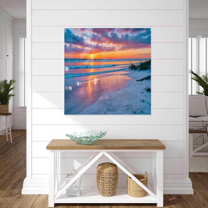 Grayton Beach Sunset Square Art Print - Etsy