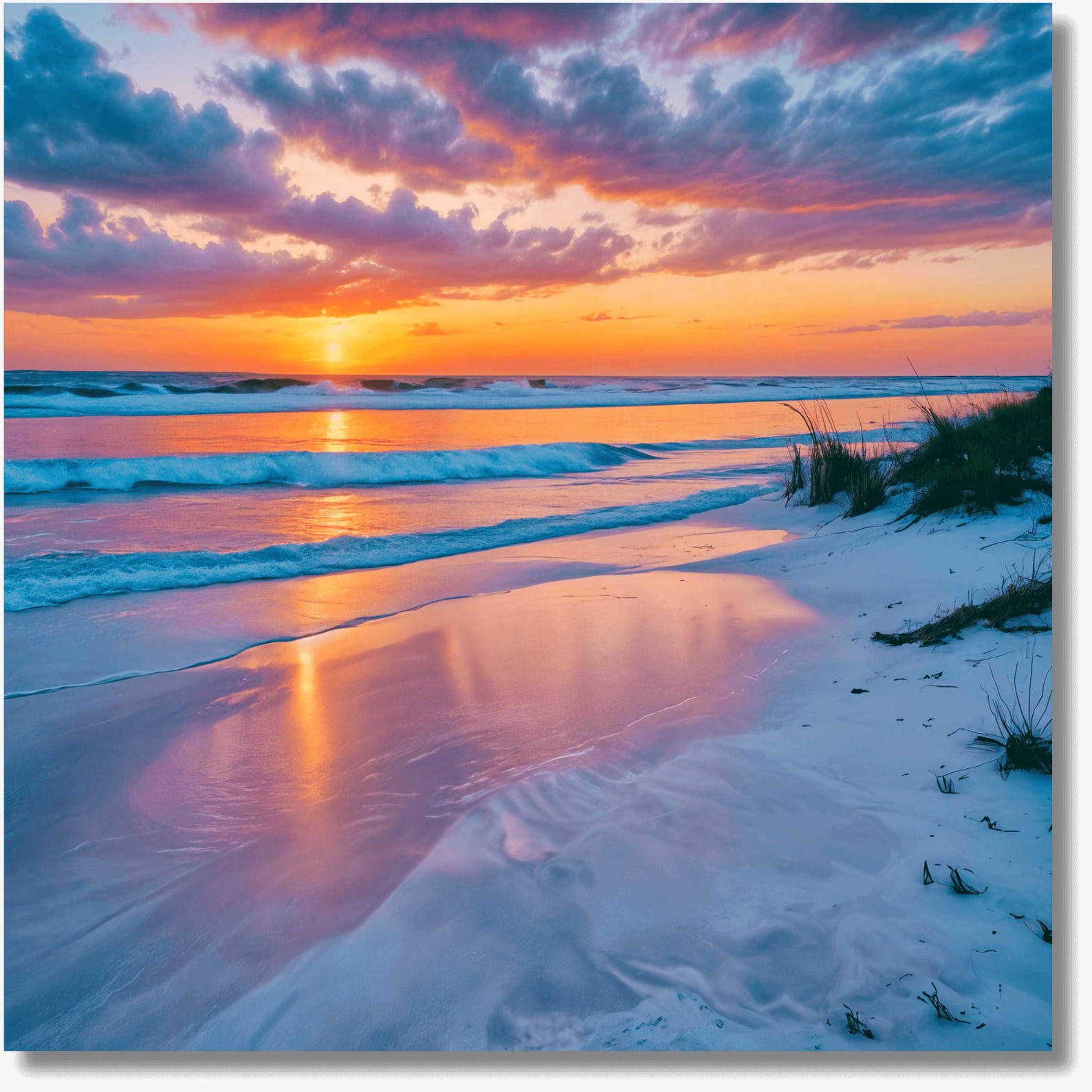 Grayton Beach Sunset Square Art Print - Etsy