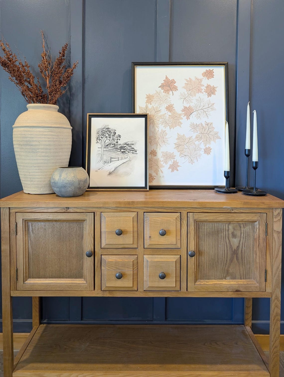 Collecting Leaves, Fall Leaves, Fall Art - Etsy