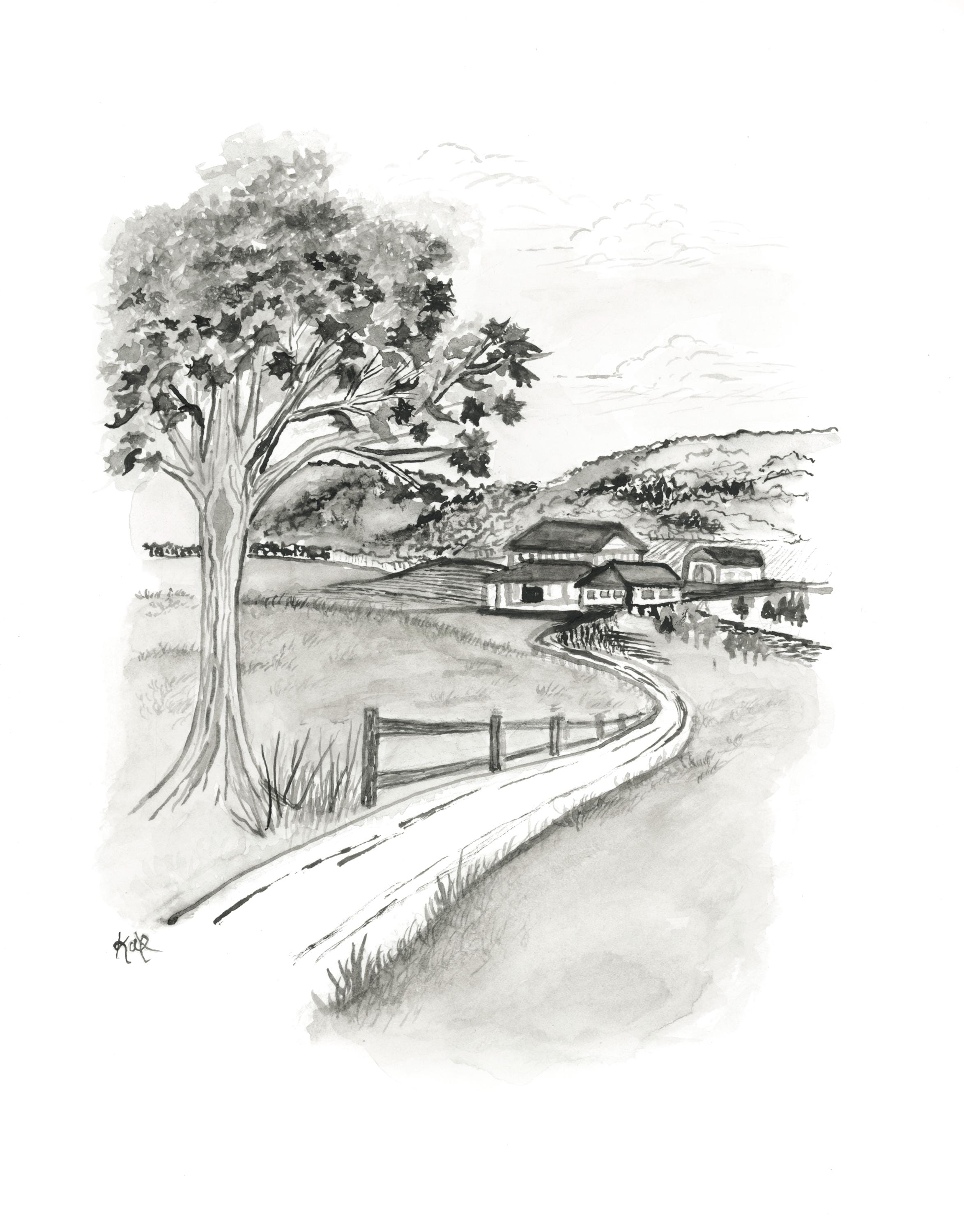 Autumn Country Farm Hollow, Fall Art - Etsy