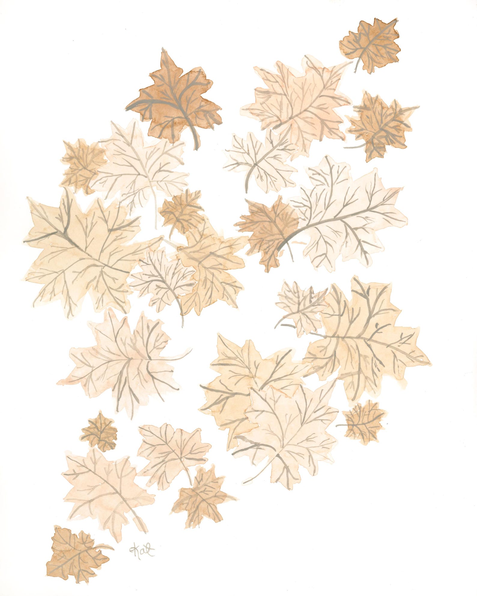 Collecting Leaves, Fall Leaves, Fall Art - Etsy