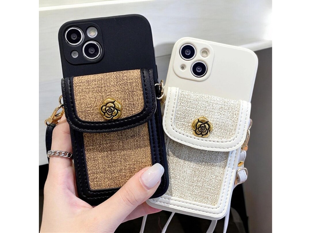 Leather Crossbody Phone Case With Card Holder, Changeable Lanyard for ...