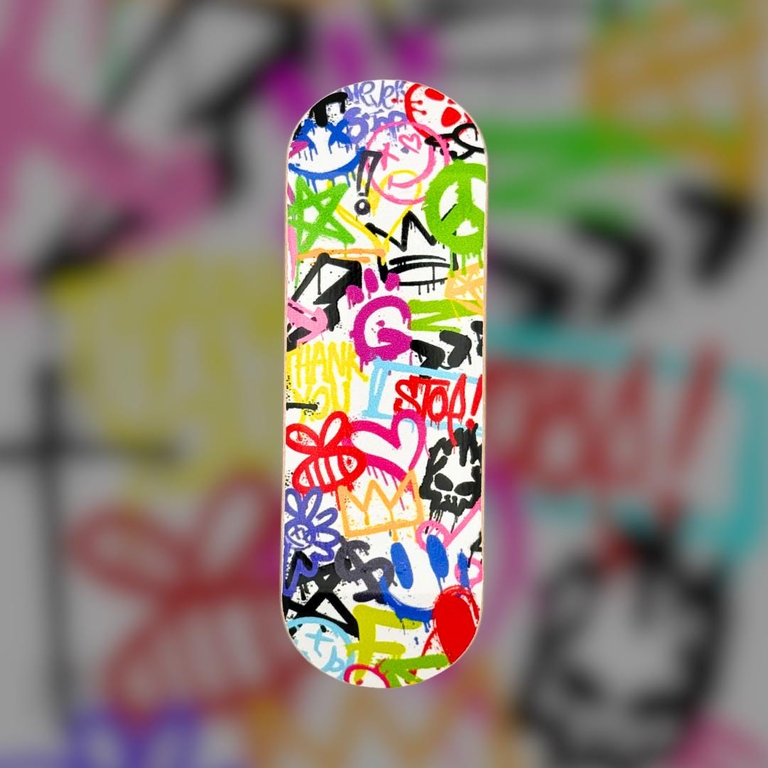 Fasterrr Fingerboard Deck Real Wear "graffiti" - Etsy