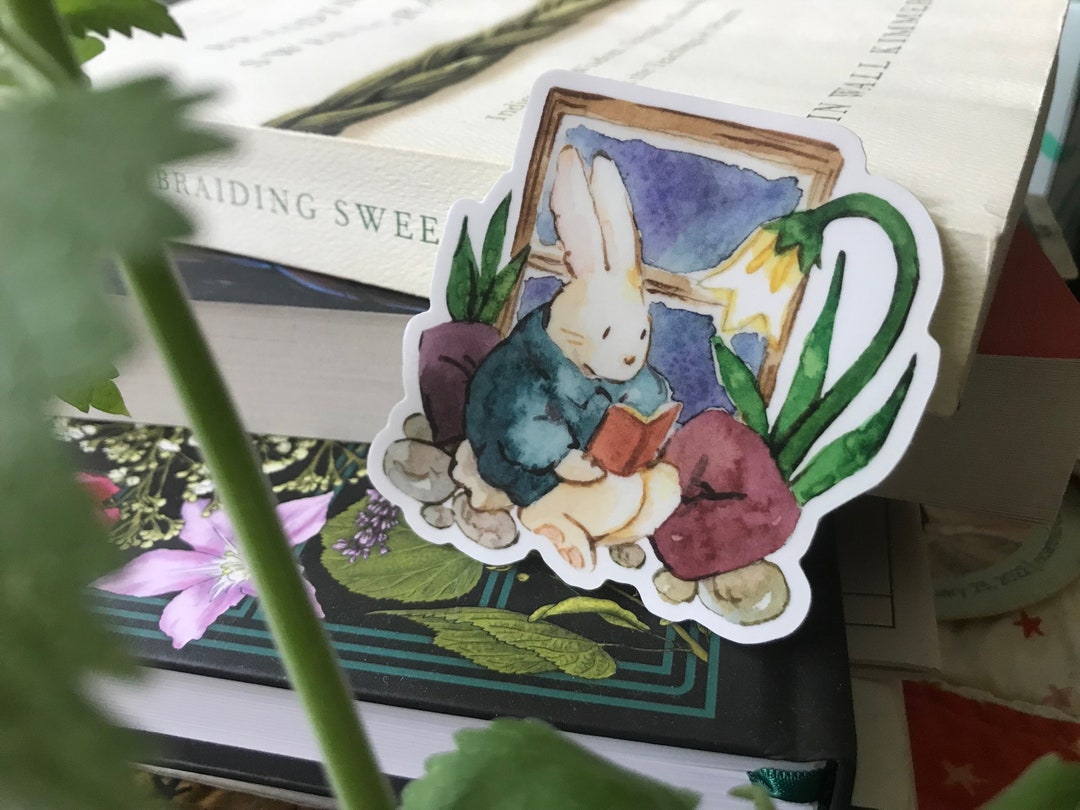Bunny's Reading Nook 3" Sticker - Etsy